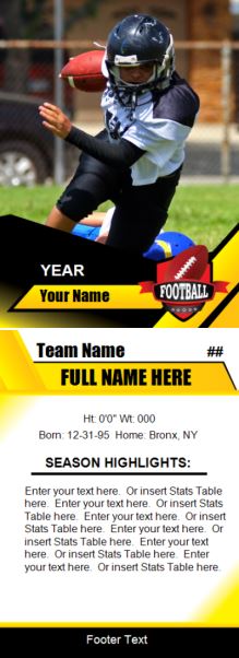 MyTradingCards.com - Make Your own Football Cards