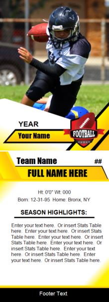 MyTradingCards.com - Make Your own Football Cards