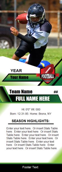 MyTradingCards.com - Make Your own Football Cards