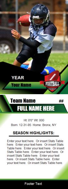 MyTradingCards.com - Make Your own Football Cards