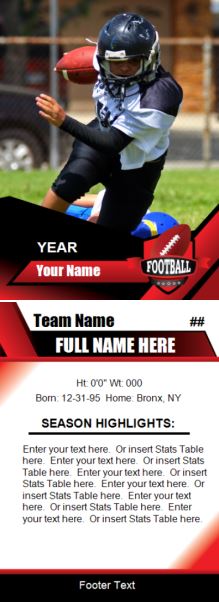 MyTradingCards.com - Make Your own Football Cards