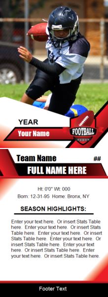 MyTradingCards.com - Make Your own Football Cards