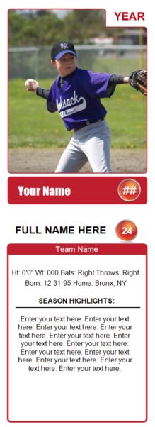 MyTradingCards.com - Make Your own Baseball Cards