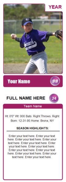 MyTradingCards.com - Make Your own Baseball Cards