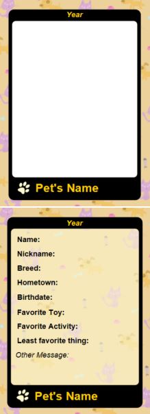 MyTradingCards.com - Make Your own Pets Trading Cards