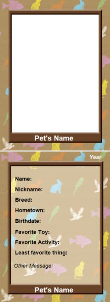 MyTradingCards.com - Make Your own Pets Trading Cards